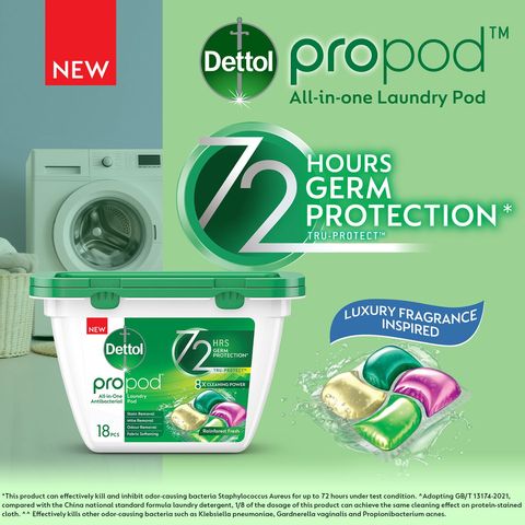 Dettol Laundry Capsules Rainforest Fresh 18 Pieces delivery near you in ...