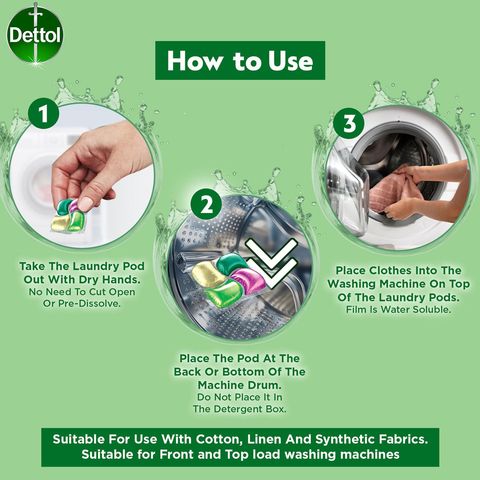 Dettol Laundry Capsules Rainforest Fresh 18 Pieces delivery near you in ...