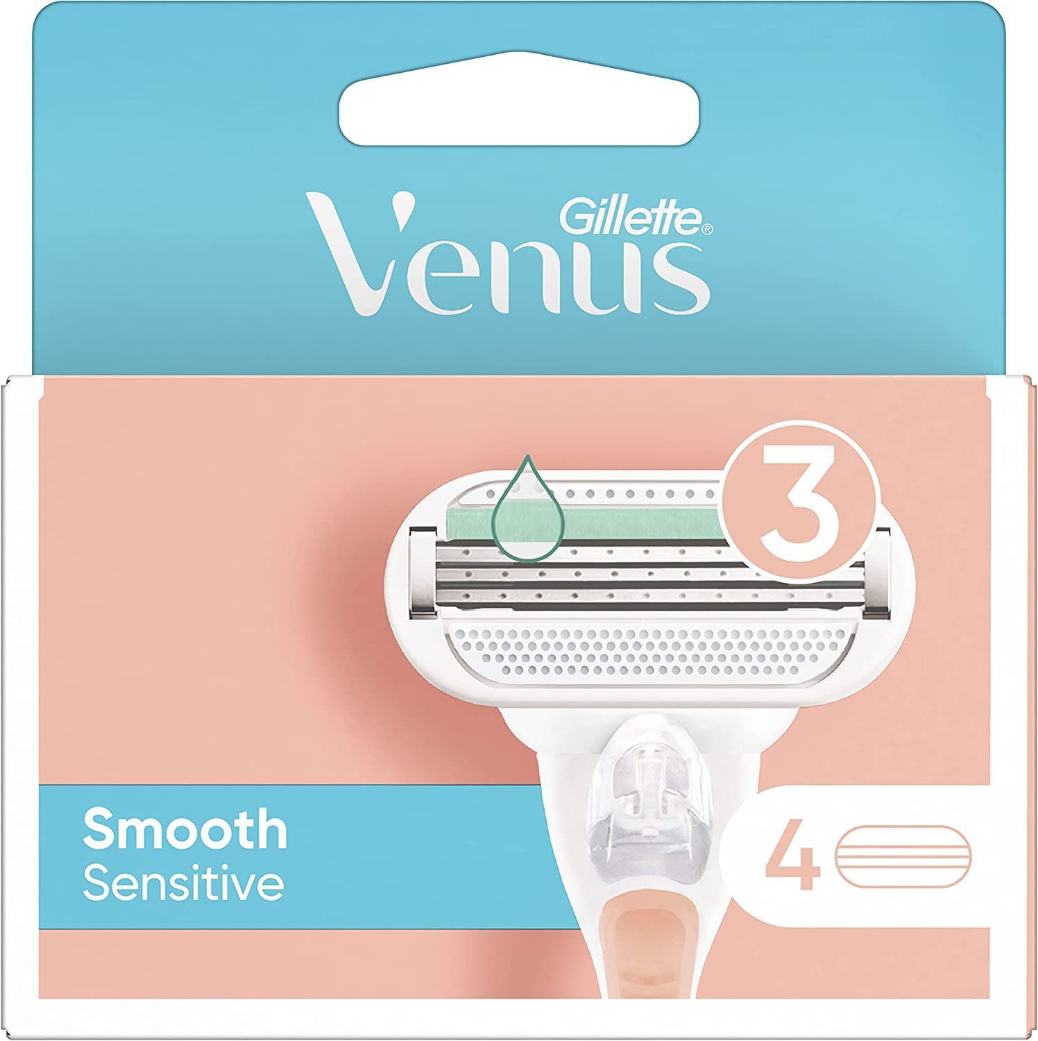 Buy Gillette Venus Smooth Sensitive Women's Razor Blade Refills, 4 ...
