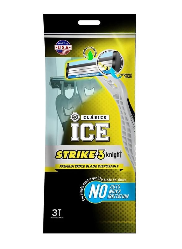 Buy Clasico Ice Strike 3 Knight Disposable Triple Blade Razor, (3+3 ...