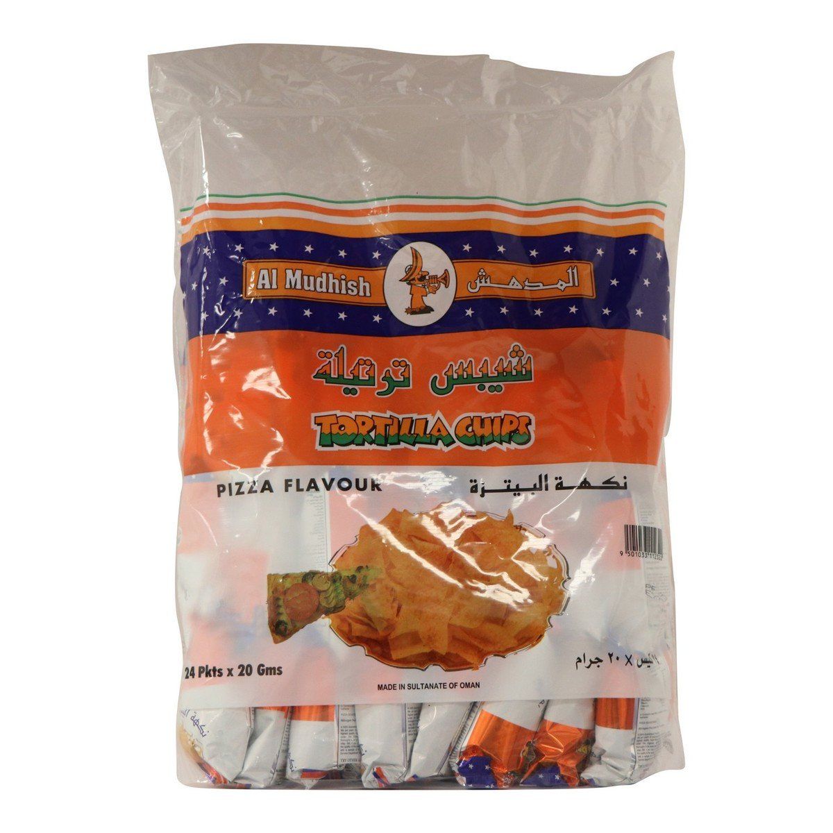 Buy Al Mudhish Pizza Flavour Tortilla Chips, 24x20g Online in Oman ...