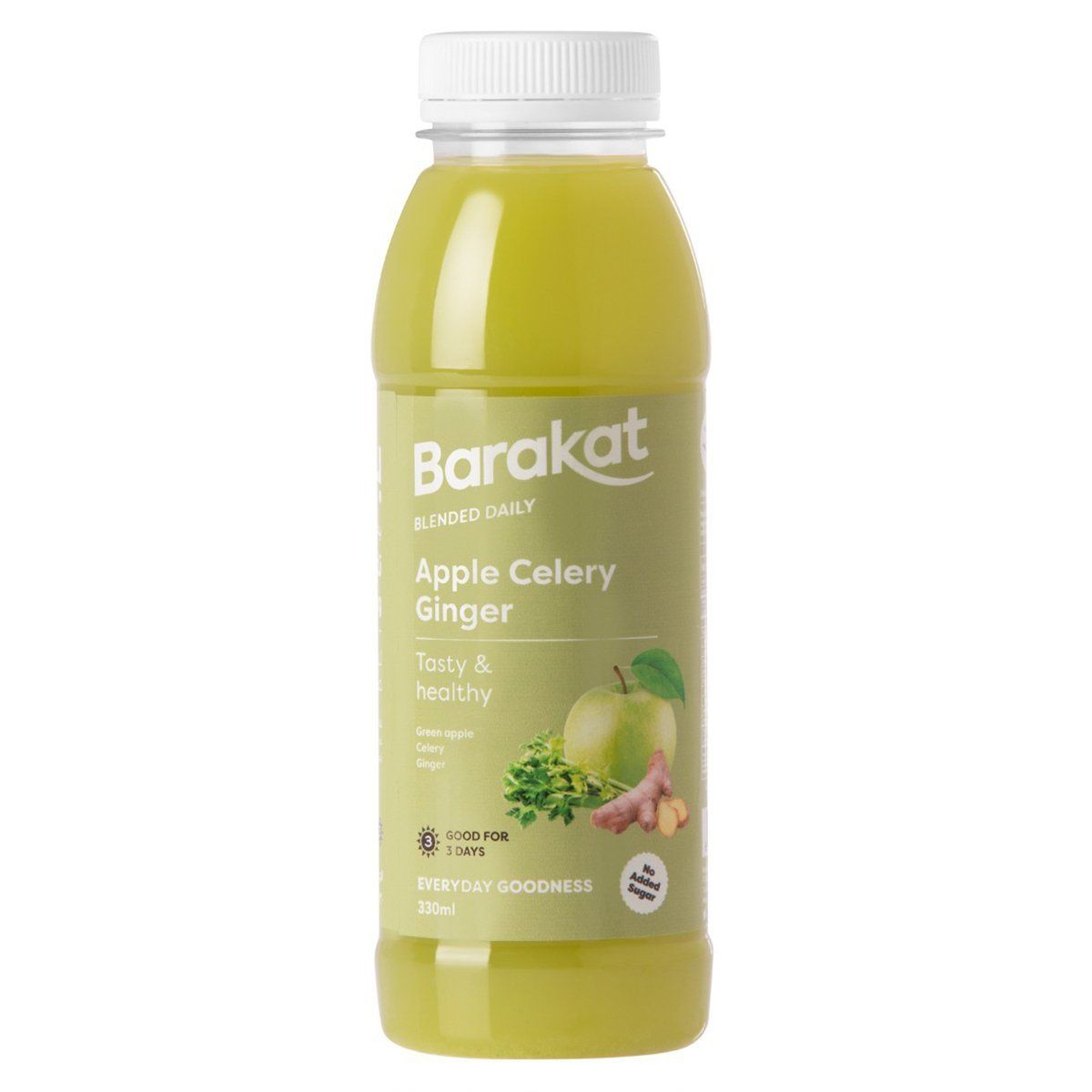 Buy Barakat Celery, Apple Green & Ginger Juice, 330ml Online in Oman | Talabat Oman
