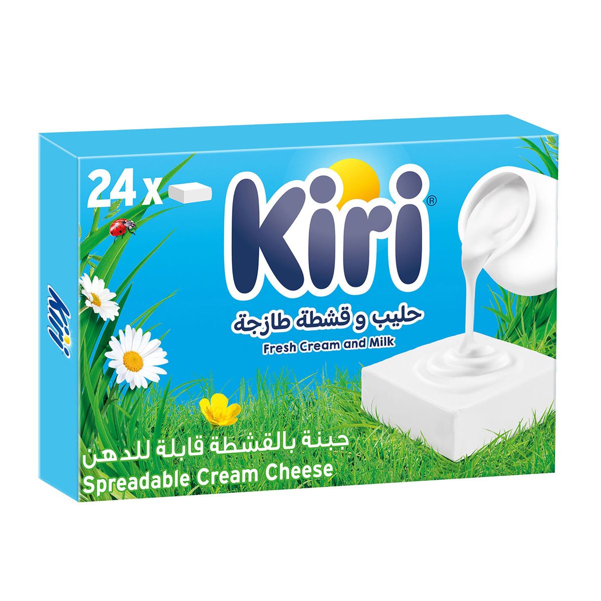 Buy Kiri Square Spreadable Cream Cheese, 24 Portions, 432g Online in ...