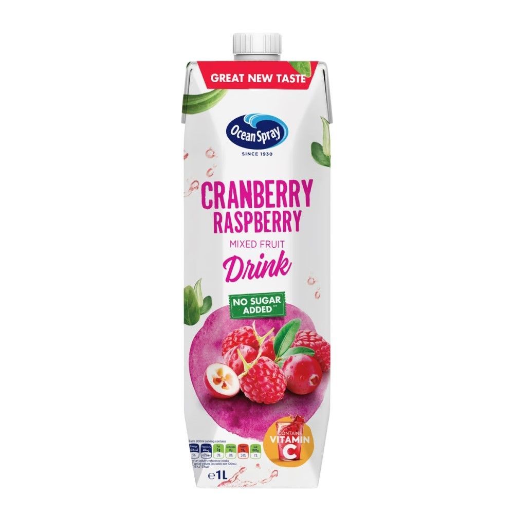 Buy Ocean Spray Cranberry Raspberry Mixed Fruit Drink, 1L Online in ...
