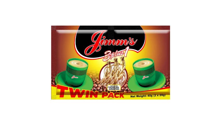 Jimm's 3 Plus 1 Coffee Mix with Korean Ginseng Twin Pack 40g delivery ...