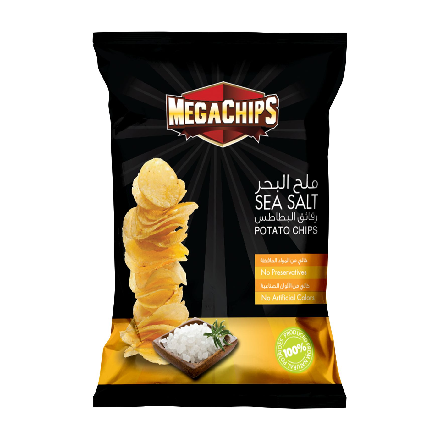Buy Mega Chips Sea Salt Potato Chips, 85g Online in Bahrain | Talabat ...