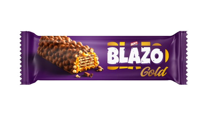 Buy Blazo Gold Choco Filled Wafers Coated with Crispy, Caramel ...