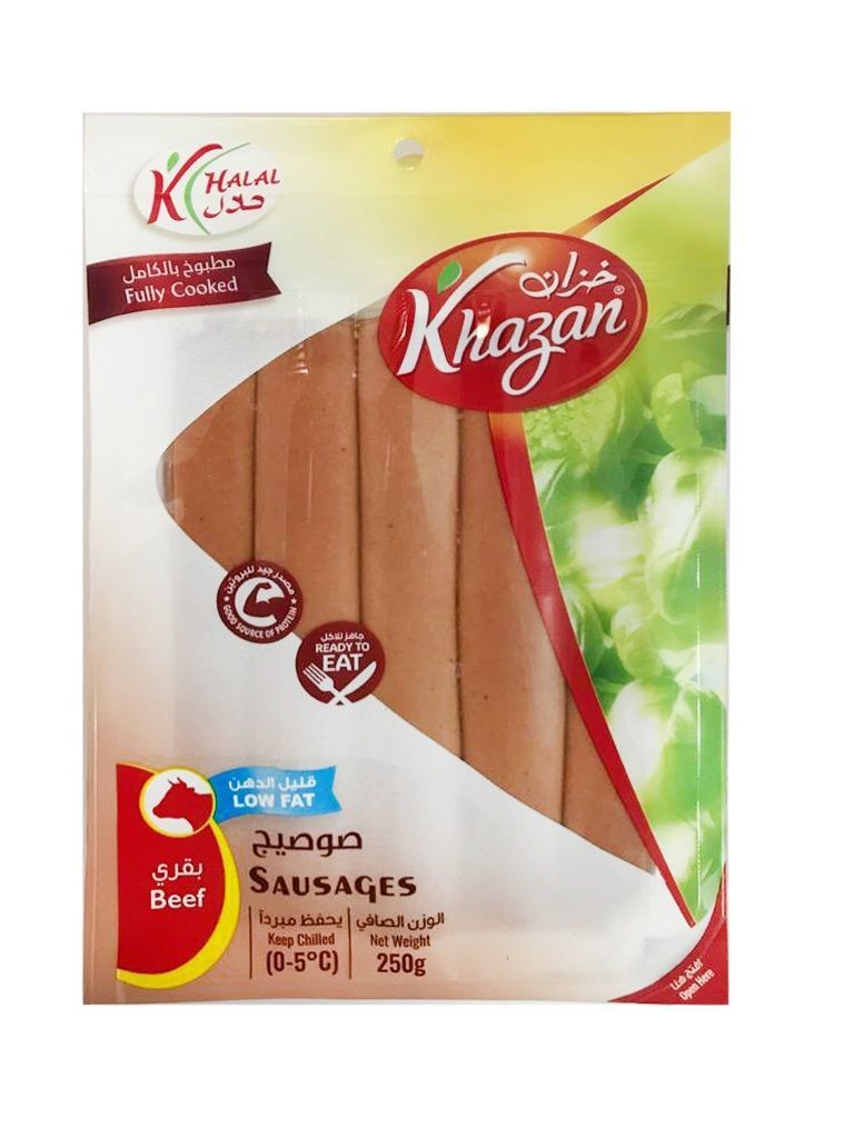 Buy Khazan Fat Free Beef Sausages, 250g Online in Kuwait | Talabat Kuwait
