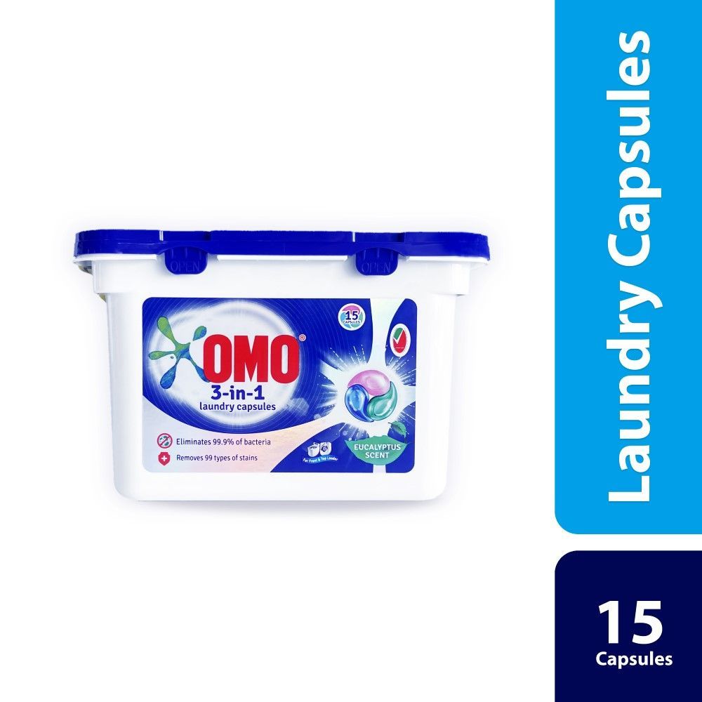 Buy Omo 3in1 Eucalyptus Scent Laundry Capsules, 15 Capsules Online in ...