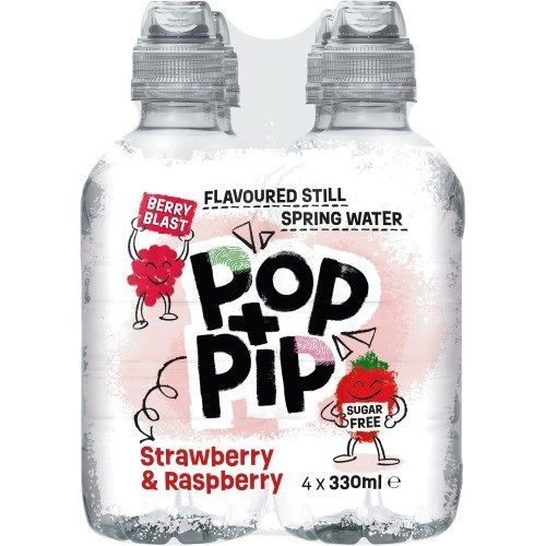 Buy Pop + Pip Strawberry & Raspberry Flavored Still Spring Water ...