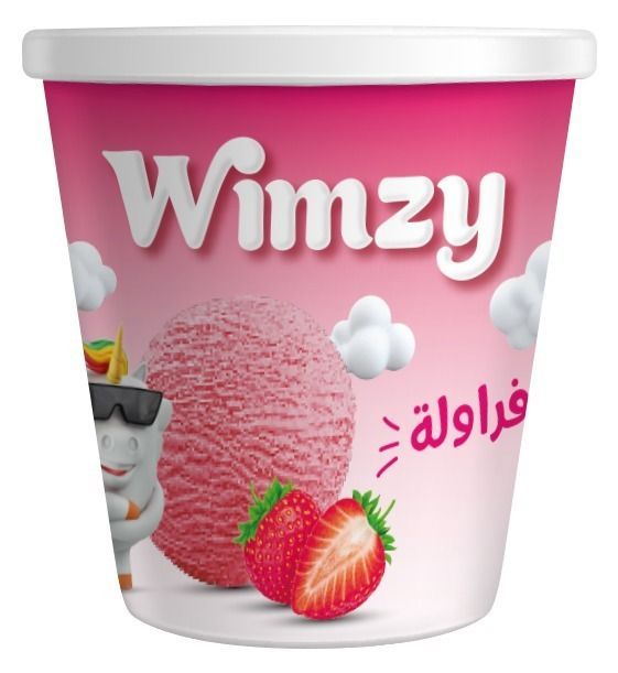 Buy Wimzy Strawberry Ice Cream Cup, 200ml Online in Egypt | Talabat Egypt