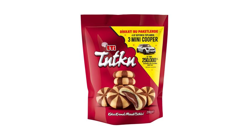 Eti Tutku Torba Kakao Kremalı Mozaik Bisküvi 210 g - yemeksepeti.com