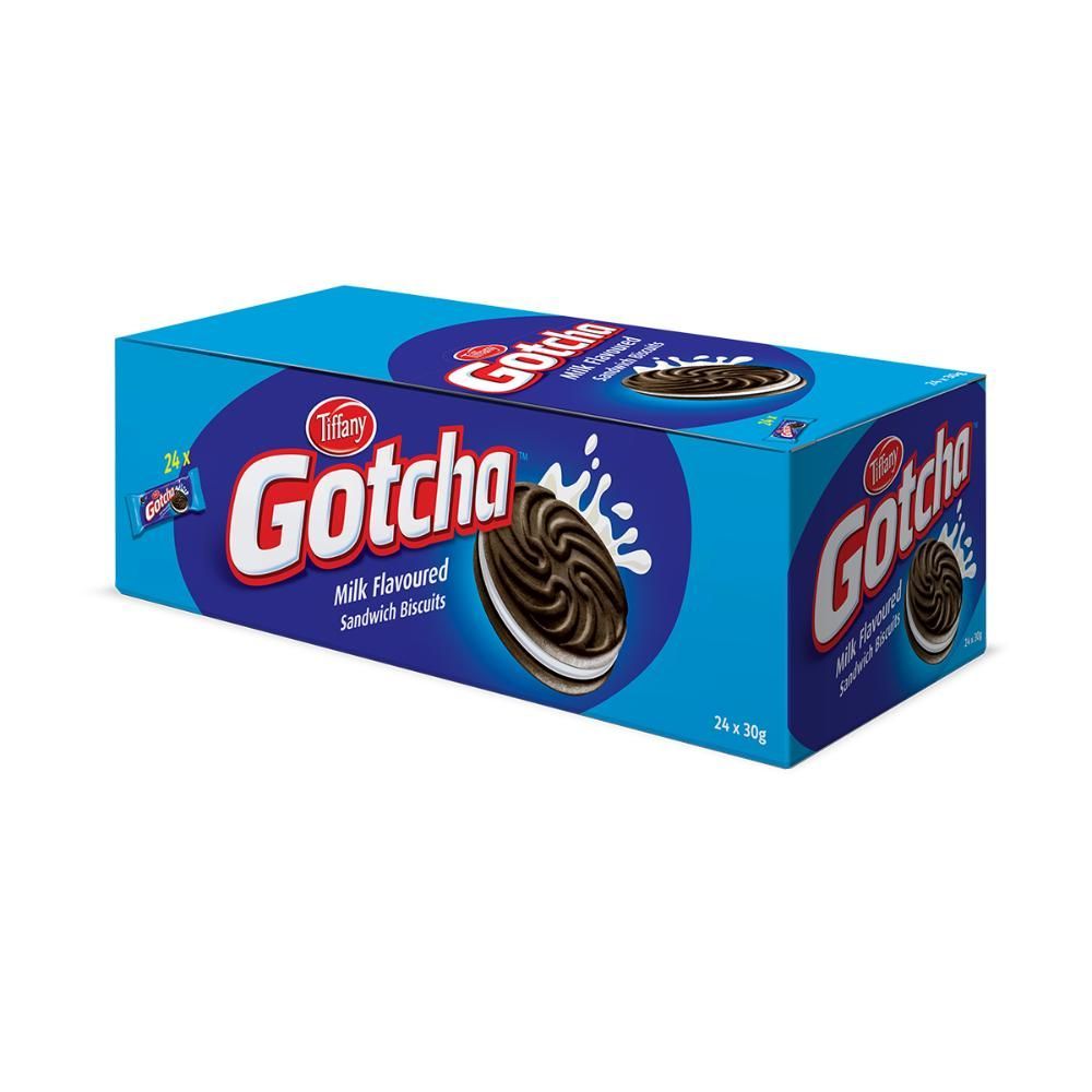 Buy Tiffany Gotcha Milk Cream Sandwich Biscuits, 24x30g Online in ...