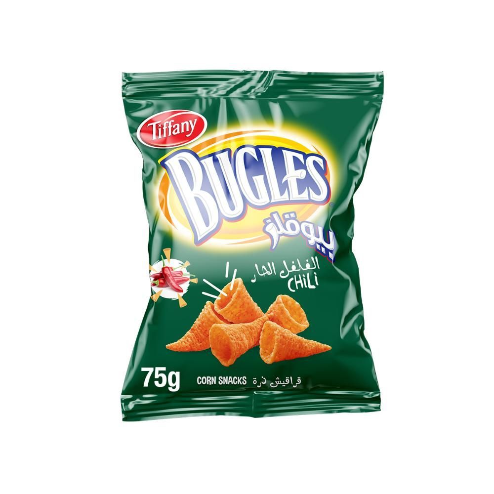 Buy Tiffany Bugles Chili Corn Snacks, 75g Online in Bahrain | Talabat ...