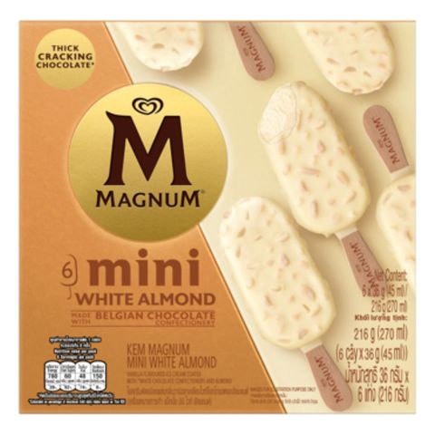 Magnum Mini White Almond 6 x 45ml delivery near you | foodpanda Malaysia