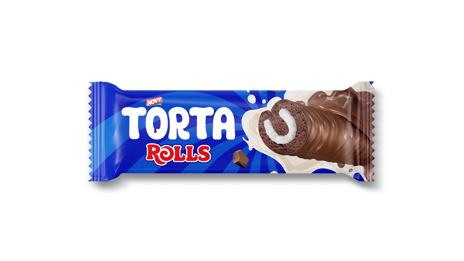 Buy Torta Mega Rolled Chocolate Cake Filled with Cream, 1 Piece Online ...