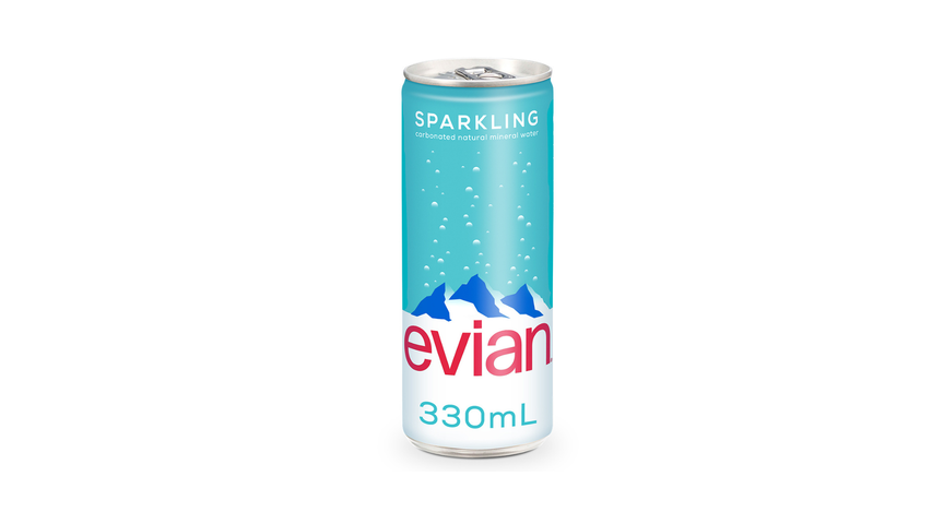 Evian Sparkling Carbonated Natural Mineral Water Can 330ml delivery in the Philippines | foodpanda