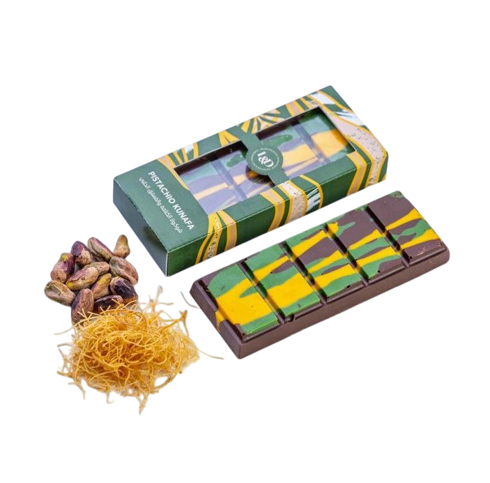 Buy Lina's & Dina's Pistachio Kunafa Chocolate, 60g Online in Kuwait ...