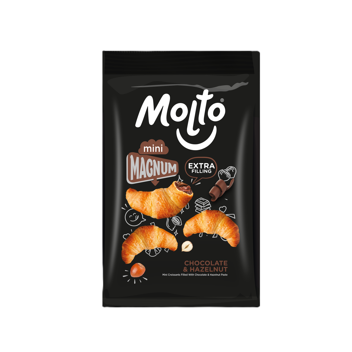 Buy Molto Mini Magnum Chocolate & Hazelnut Croissant, 84g Online in ...