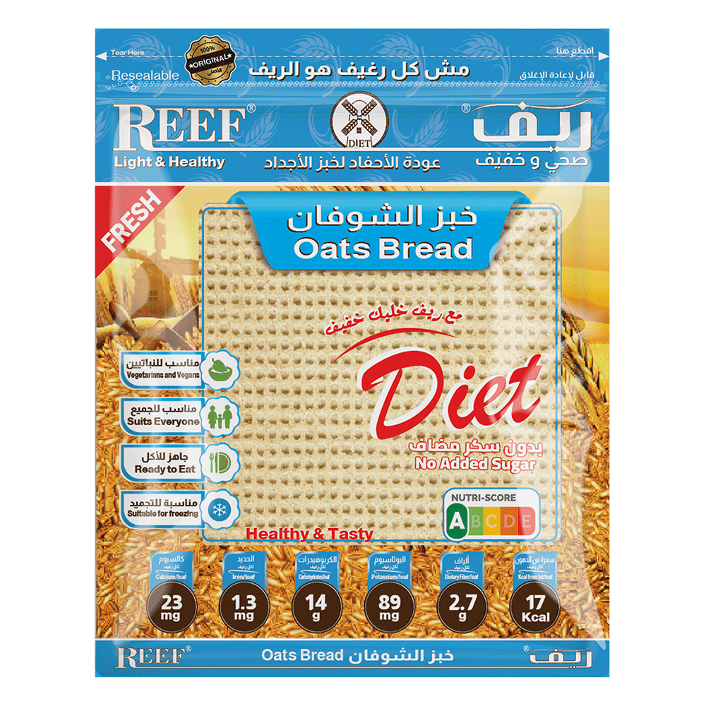 Buy Reef Healthy No Added Sugar Oats Bread, 200g Online in UAE ...