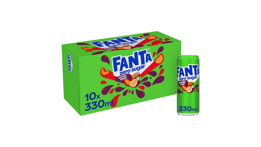 Fanta Zero Sugar Exotic | 10 x 330ml - foodora.no