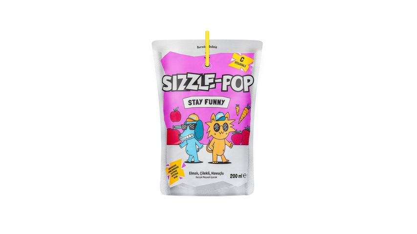 Sizzle Pop Stay Funny Karışık Meyveli İçecek 200 ml - yemeksepeti.com