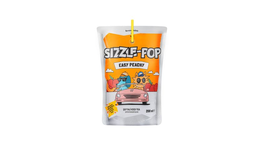 Sizzle Pop Easy Peachy Karışık Meyveli Soğuk Çay 200 ml - yemeksepeti.com
