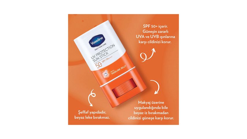 Vaseline Sunscreen Stick SPF50+ 15 g - yemeksepeti.com