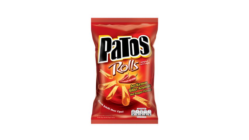 Patos Rolls Acı Kırmızı Biber Aromalı Süper Boy Cips 135 g ...