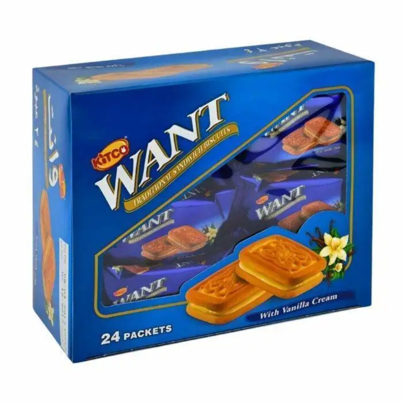 Buy Kitco Want Biscuits With Vanilla Cream 24 pcs x 45 g Online in ...