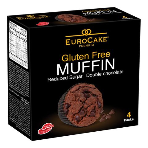 Eurocake Premium Gluten Free Muffin Double Chocolate 4 x 40g delivery ...