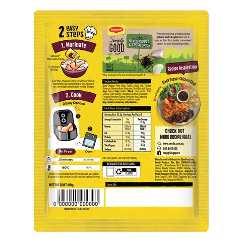 Maggi Air Fryer Mixes Black Pepper 80g delivery near you in Singapore | foodpanda