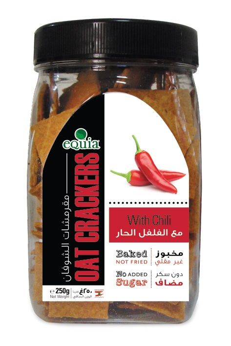 Buy eQuia Chilli Pepper Oat Crackers, 250g Online in Oman | Talabat Oman