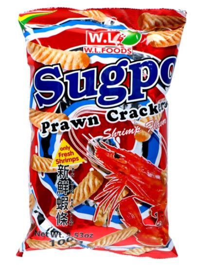Buy W.L.Foods Sugpo Prawn Crackers Shrimp Flavor, 100g Online in ...