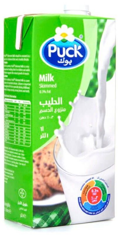 اشترِ Puck Uht Milk Skimmed 1 L أونلاين في Jordan | طلبات Jordan