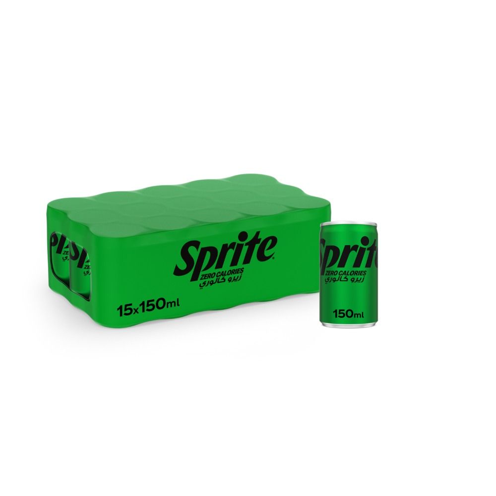 Buy Sprite Zero Calories Carbonated Soft Drink Can, 15x150ml Online in ...