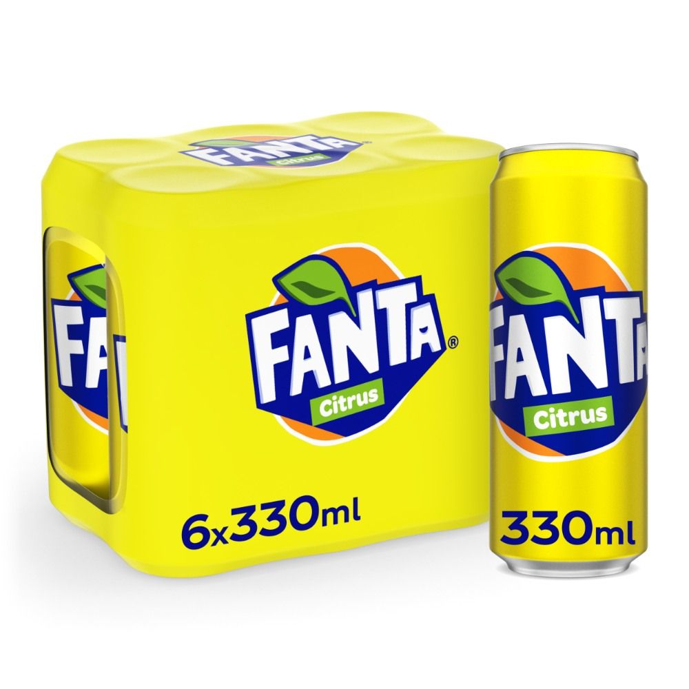 Buy Fanta Citrus Carbonated Soft Drink Can, 6x330ml Online in Bahrain ...