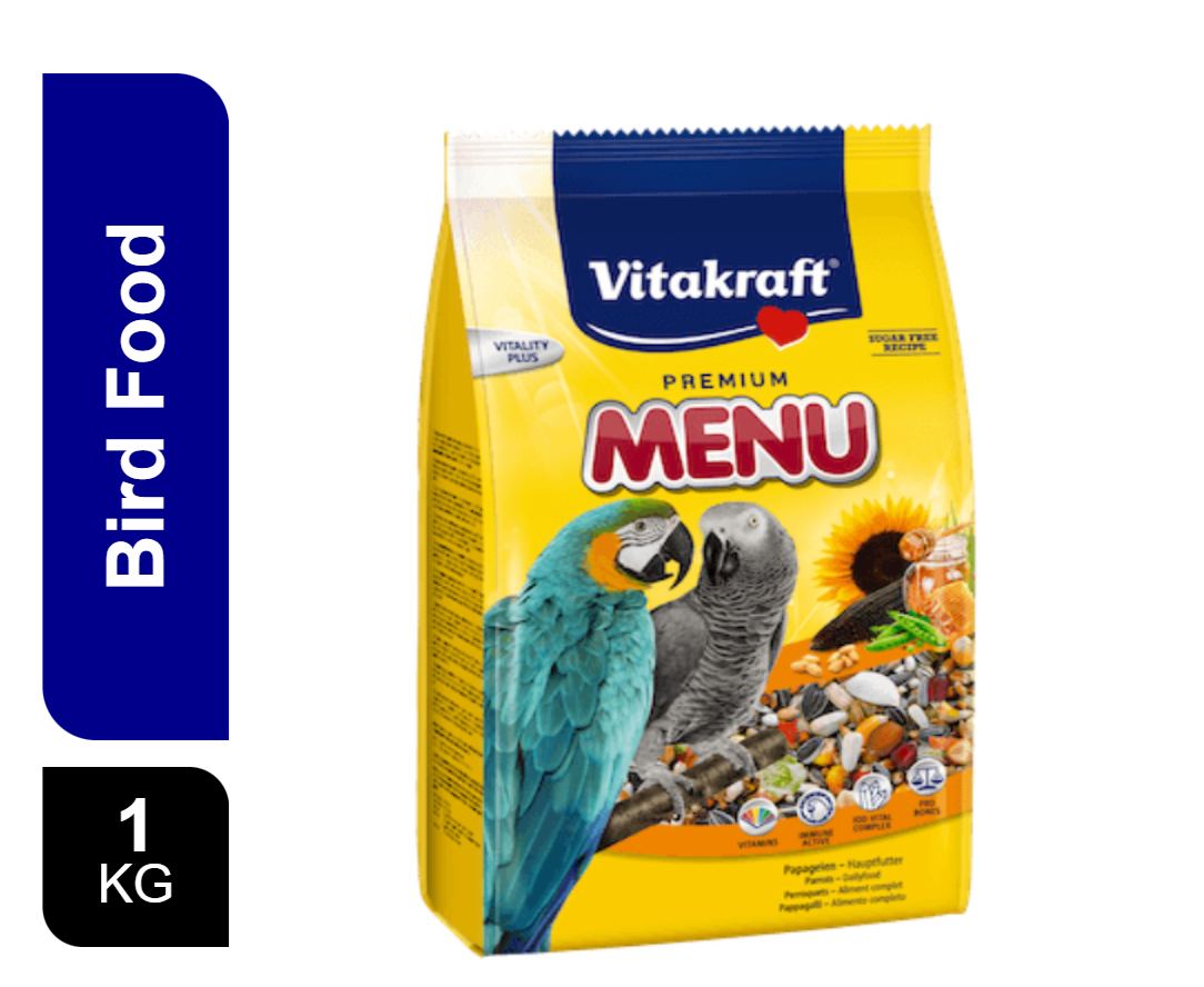 Buy Vitakraft Menu Vital for Parrots, 1kg Online in Kuwait | Talabat Kuwait