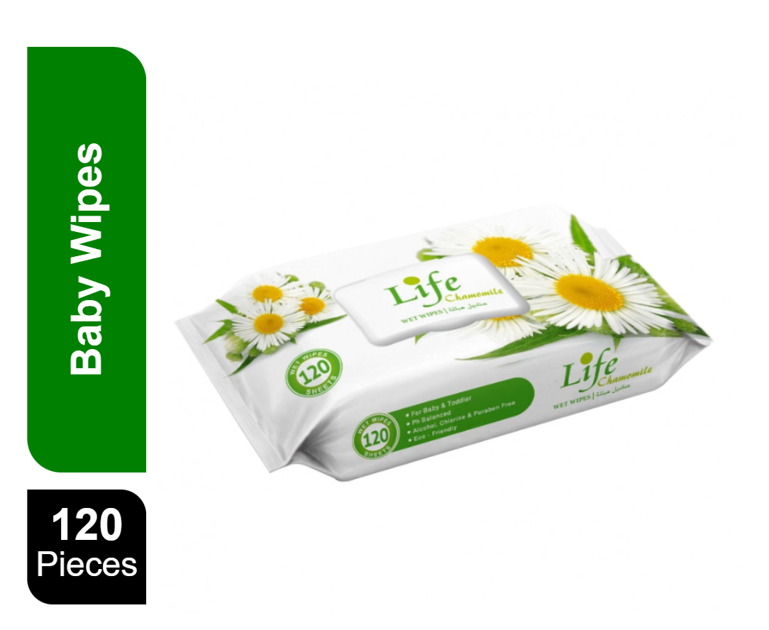 Buy Baby Life Wet Wipes Assorted 120 pcs Online in Jordan | Talabat Jordan