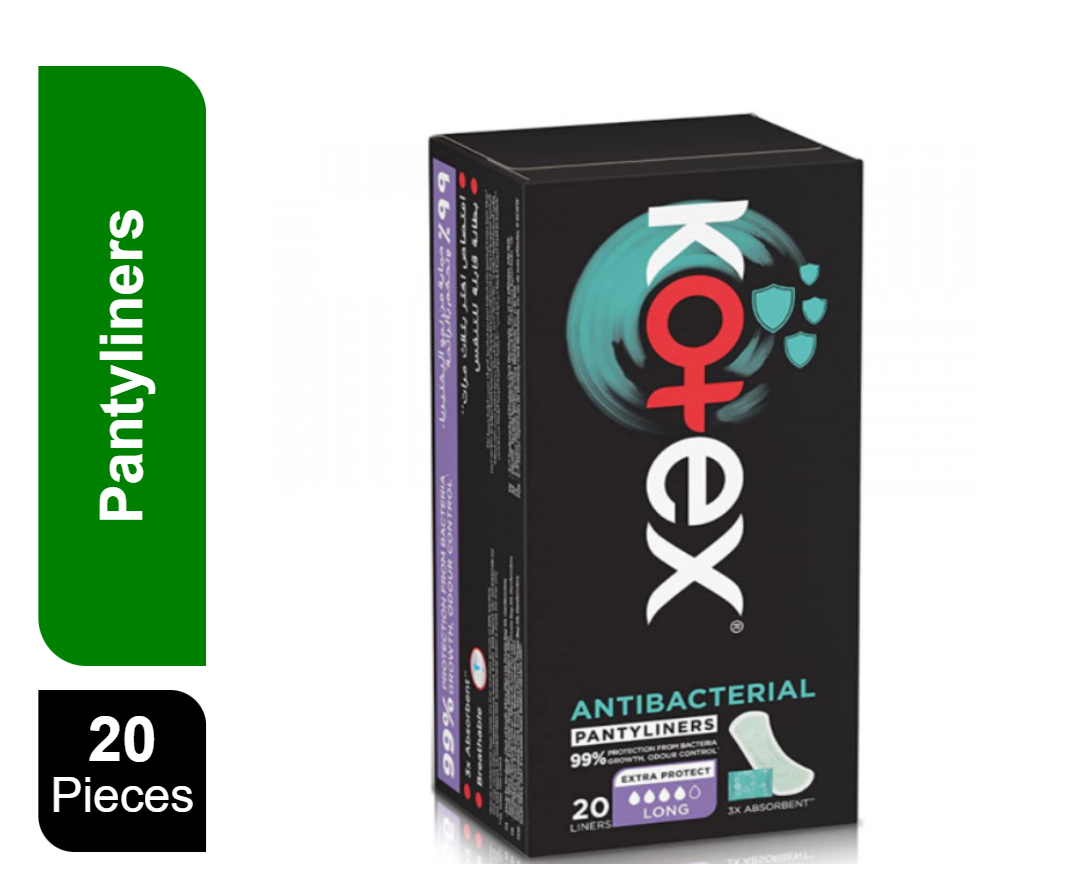 Buy Kotex Liners Long Flat Scented 20 pads Online in Bahrain | Talabat ...