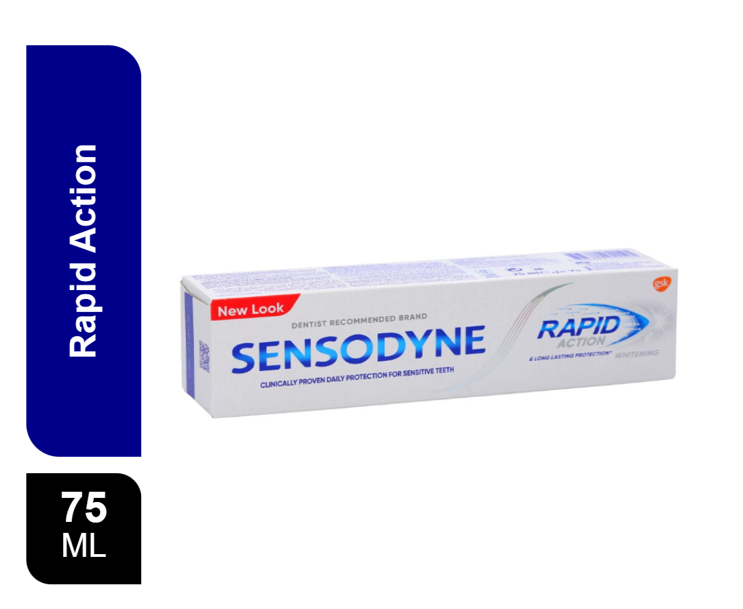 Buy Sensodyne Rapid Action Whitening Toothpaste, 75ml Online in Oman ...