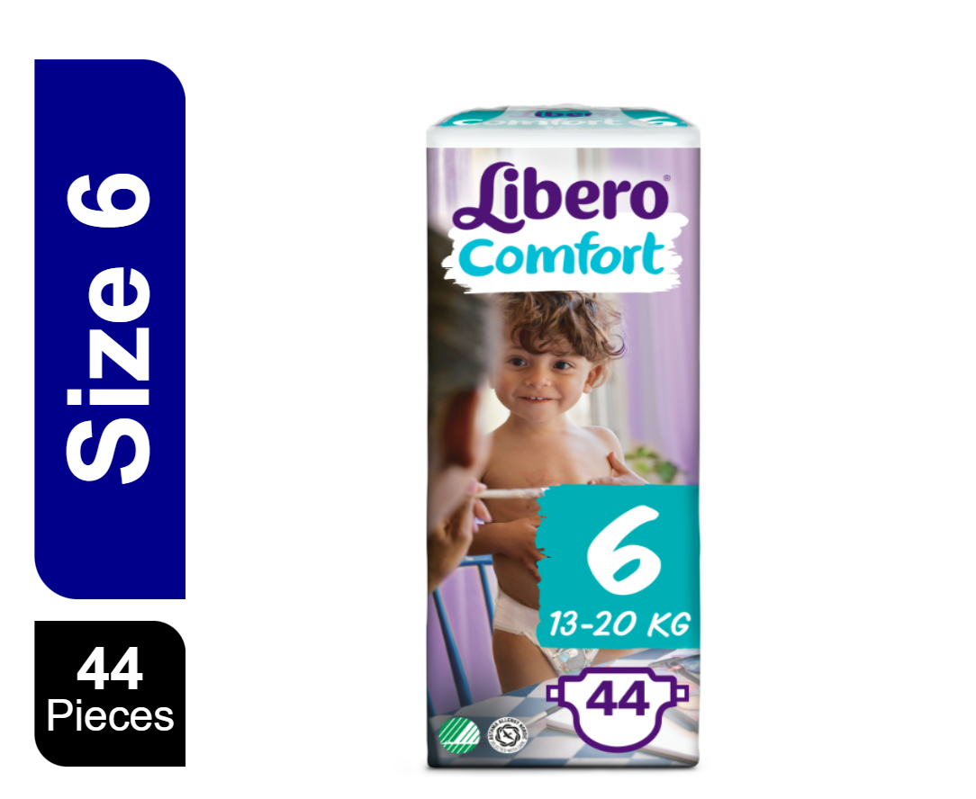Buy Libero Comfort Size 6 Baby Diapers 13-20kg, 44 Pieces Online in ...