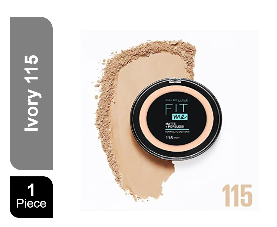 Buy Maybelline Fit Me Matte Poreless Powder 115 Ivory 0.05 g Online in ...