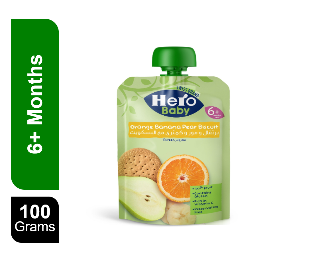 Buy Hero Baby Mixed Fruits Food Pouch with Biscuits, 100g Online in ...