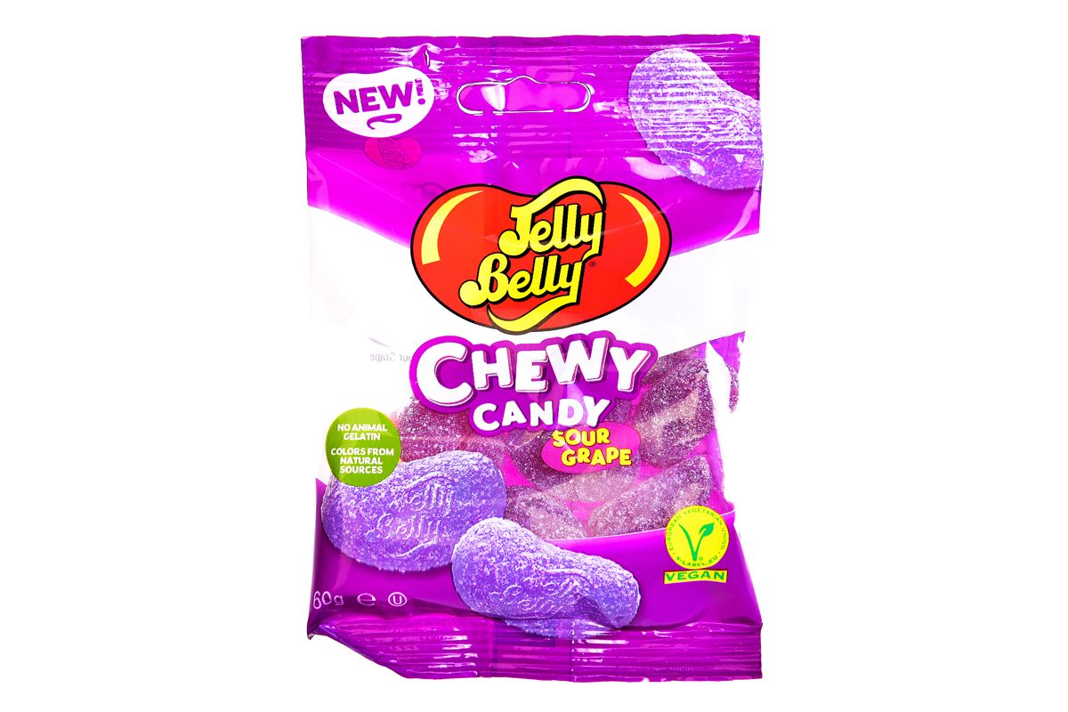 Buy Jelly Belly Vegan Chewy Candy Sours Grape 60 Gm Online in Kuwait ...