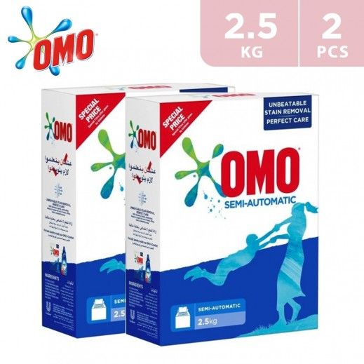 Buy Omo Semi Automatic 2.25 kg x 2 Pcs Online in Bahrain | Talabat Bahrain