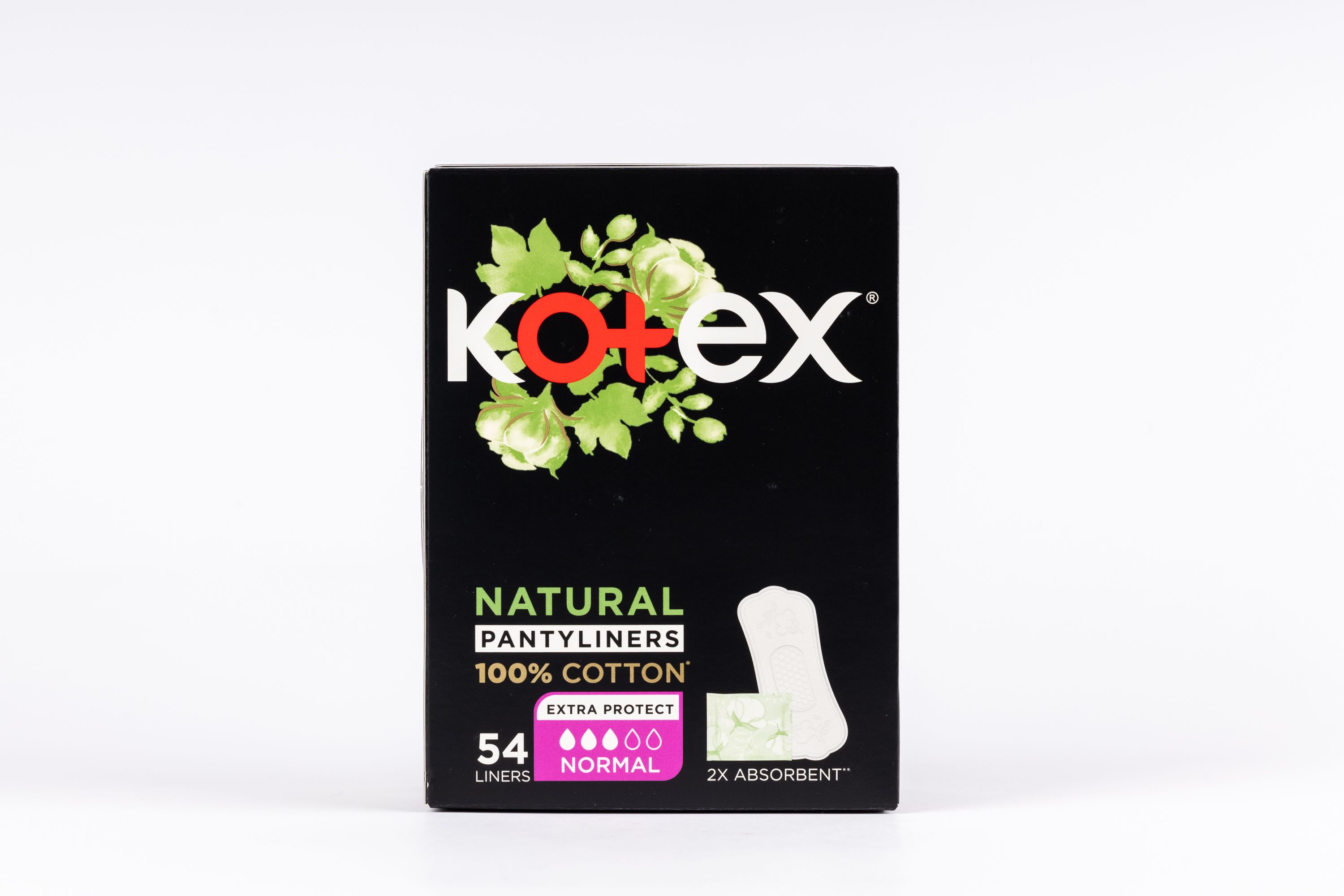 Buy Kotex Natural Normal Unscented Panty Liners, 54 Pieces Online in ...
