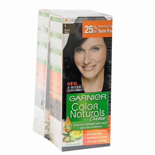 Buy Garnier Color Naturals Hair Color - 1 Blac, 2 Pieces Online in ...