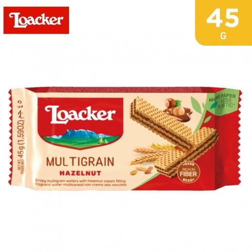 Buy Loacker Crispy Multigrain Wafers With Hazelnut Cream Filling 45 g ...