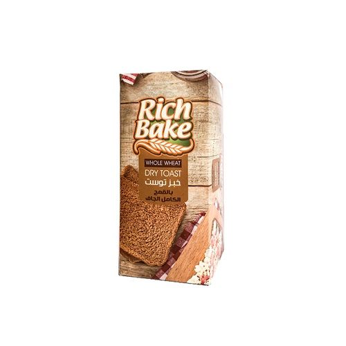 Buy Rich Bake Whole Wheat Dry Toast, 390g Online in Egypt | Talabat Egypt